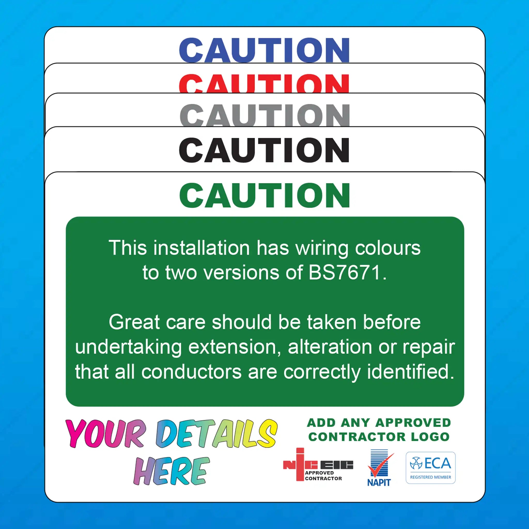 Cable Colour Harmonisation Stickers - Version 2 – Trade Stickers